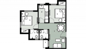 What is 1 BHK, 2 BHK, 3 BHK in Apartment with Plan layout