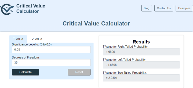 What is T critical value- Its definition, table, and calculations